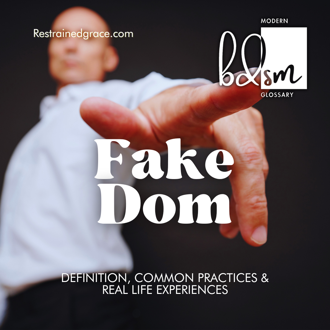 What is a Fake Dom? - Restrained Grace's Modern BDSM Glossary