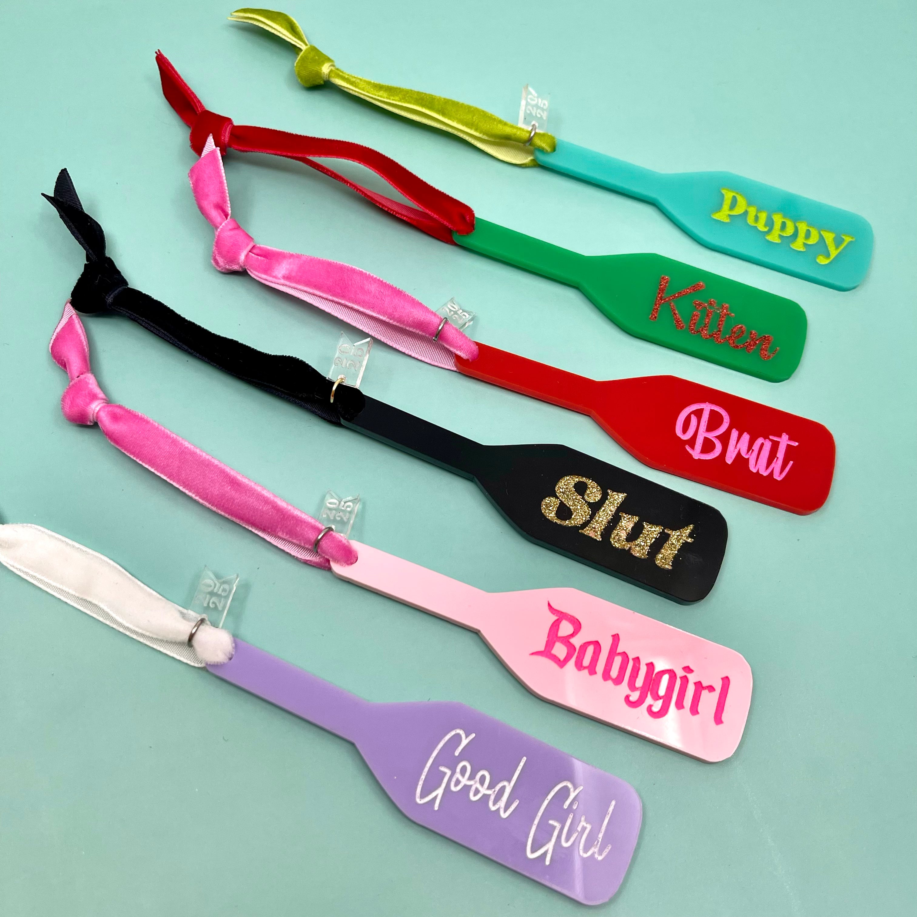 Custom Acrylic Paddle BDSM Christmas Ornament – Restrained Grace